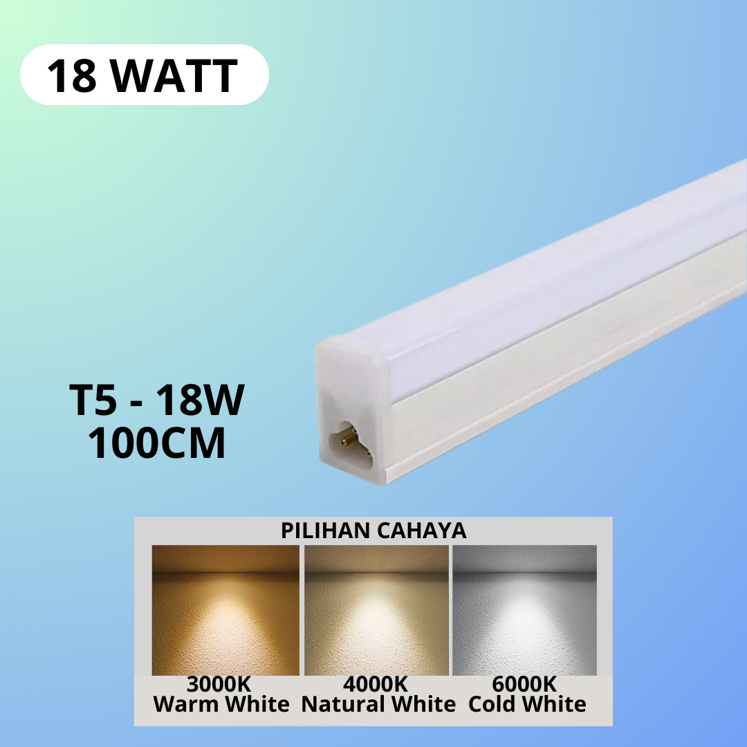 Jual Lampu TL T5 LED Tube Light 6W 10W 18W 20W 30 - 120Cm Garansi ...