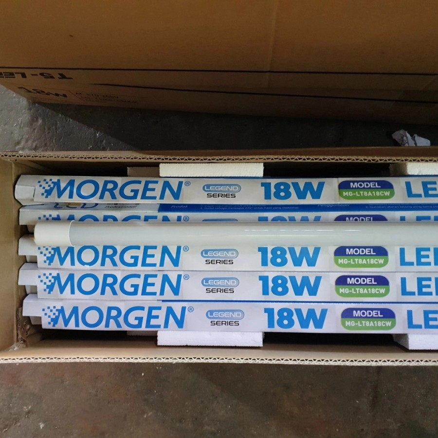 Jual TL LED Morgen T8 18W 2200Lm lampu TL T8 LED 120CM | Shopee Indonesia