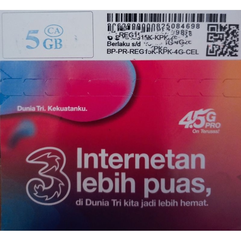 Jual PERDANA TRI HAPPY 5GB | Shopee Indonesia