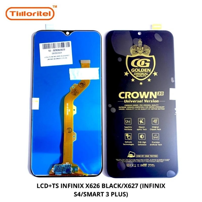 Jual LCD+TS INFINIX X626 BLACK / X627 (INFINIX S4/ SMART 3 PLUS) | Shopee Indonesia