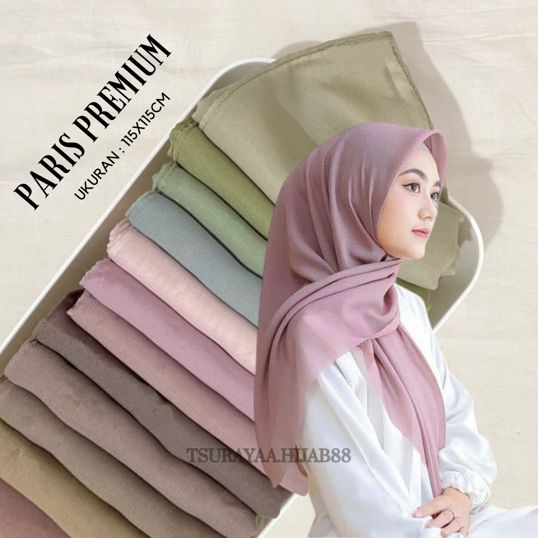 Jual PARIS VOAL PREMIUM/ HIJAB PARIS PREMIUM / SEGIEMPAT PARIS PREMIUM / KERUDUNG SEGI EMPAT ...