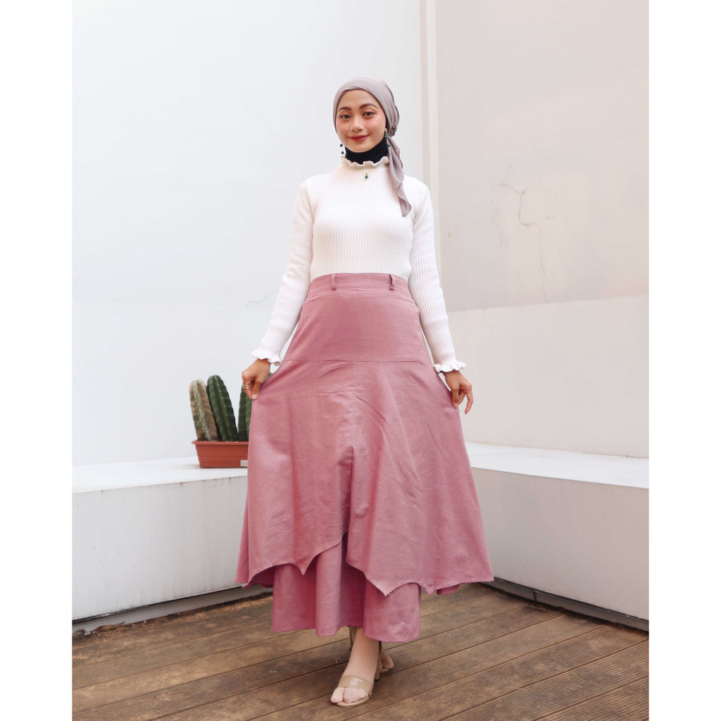 Jual Rok Korea Layer Rok Maxi Wanita Mrs6 | Shopee Indonesia