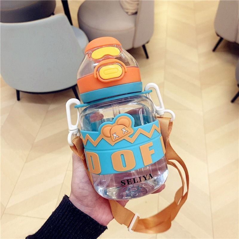 Jual Botol Minum Anak 600ML Sedotan dan Tali Panjang 2682 BPA Free NEW PRODUCT | Shopee Indonesia