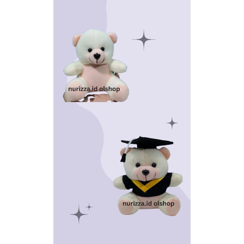Jual Bear mini Toga 13 cm / boneka wisuda 13 cm / Bear buket 13 cm ...