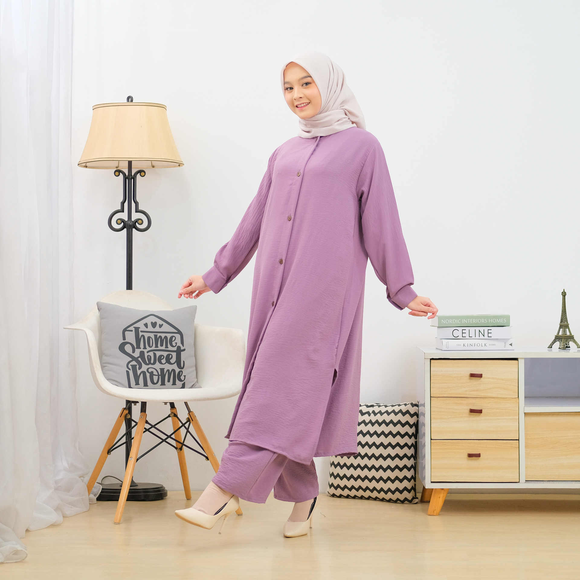 Jual Vente Daily Divya Oneset / Setelan Muslim Wanita Long Tunik Full ...