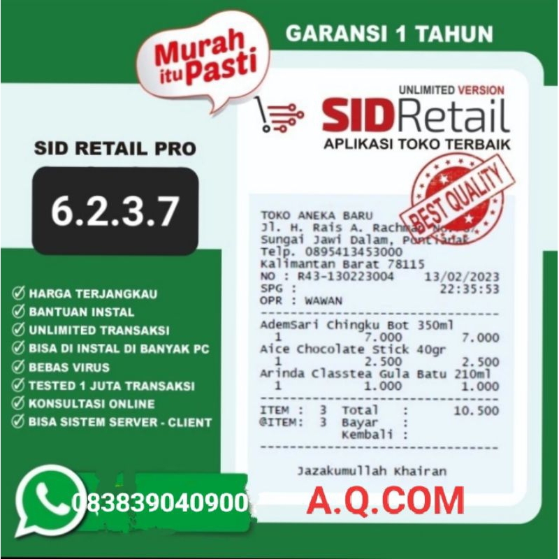 Jual program kasir sid platinum 6.2.3.7 platinum(Reseller) | Shopee Indonesia
