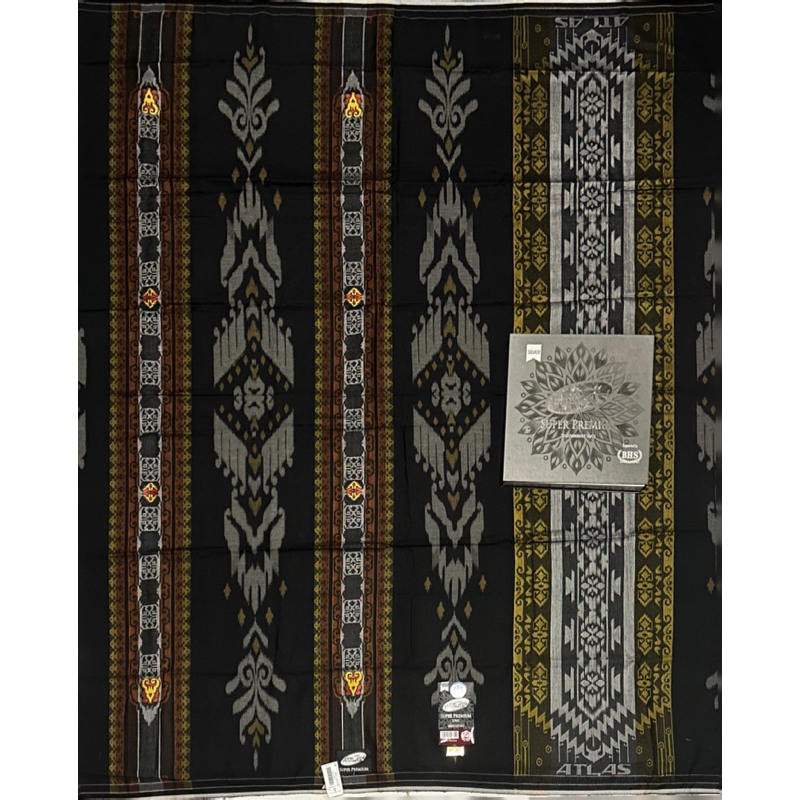 Jual Sarung Atlas Super Premium 965 970 ORIGINAL Songket Series Hitam ...