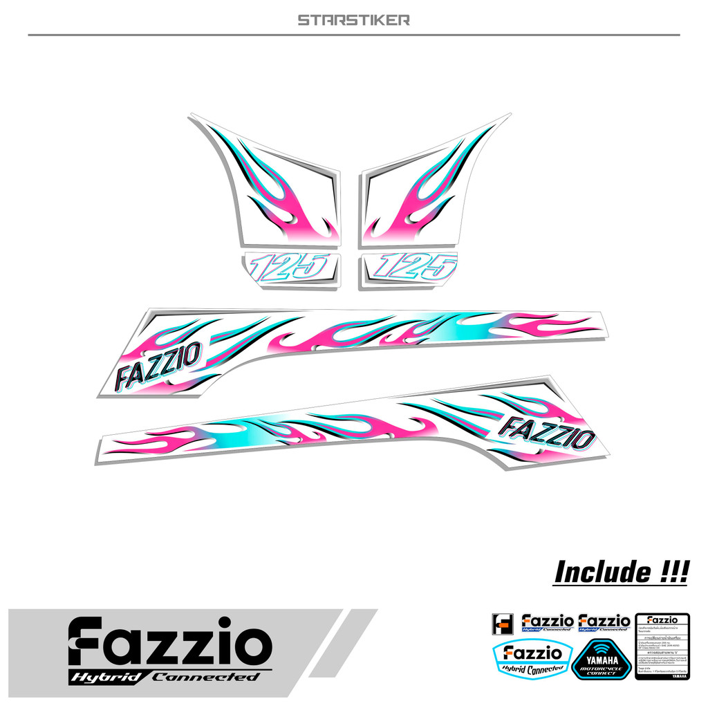 Jual S/FZ5 STRIPING FAZZIO / STICKER / STIKER / YAMAHA FAZZIO / VARIASI STIKER MOTOR / LIST ...