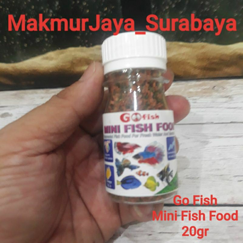 Jual Pelet pakan ikan GO Fish mini fish food 20gr ikan cupang guppy man ...