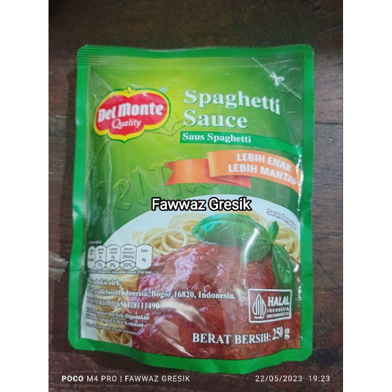 Jual DELMONTE Saus Spagheti 250gr / Del Monte Spaghetti Sauce 250 gr ...