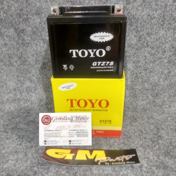 Jual AKI KERING MF HONDA CBR 150 PCX 125 PCX 150 ACCU 6AH GTZ7S 6AH ...