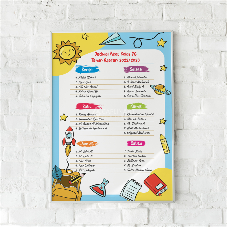 Jual JASA DESAIN JADWAL PIKET, STRUKTUR SEKOLAH | Shopee Indonesia