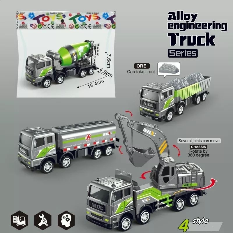 Jual Mainan Mobil Truk Konstruksi Proyek Hijau | Shopee Indonesia