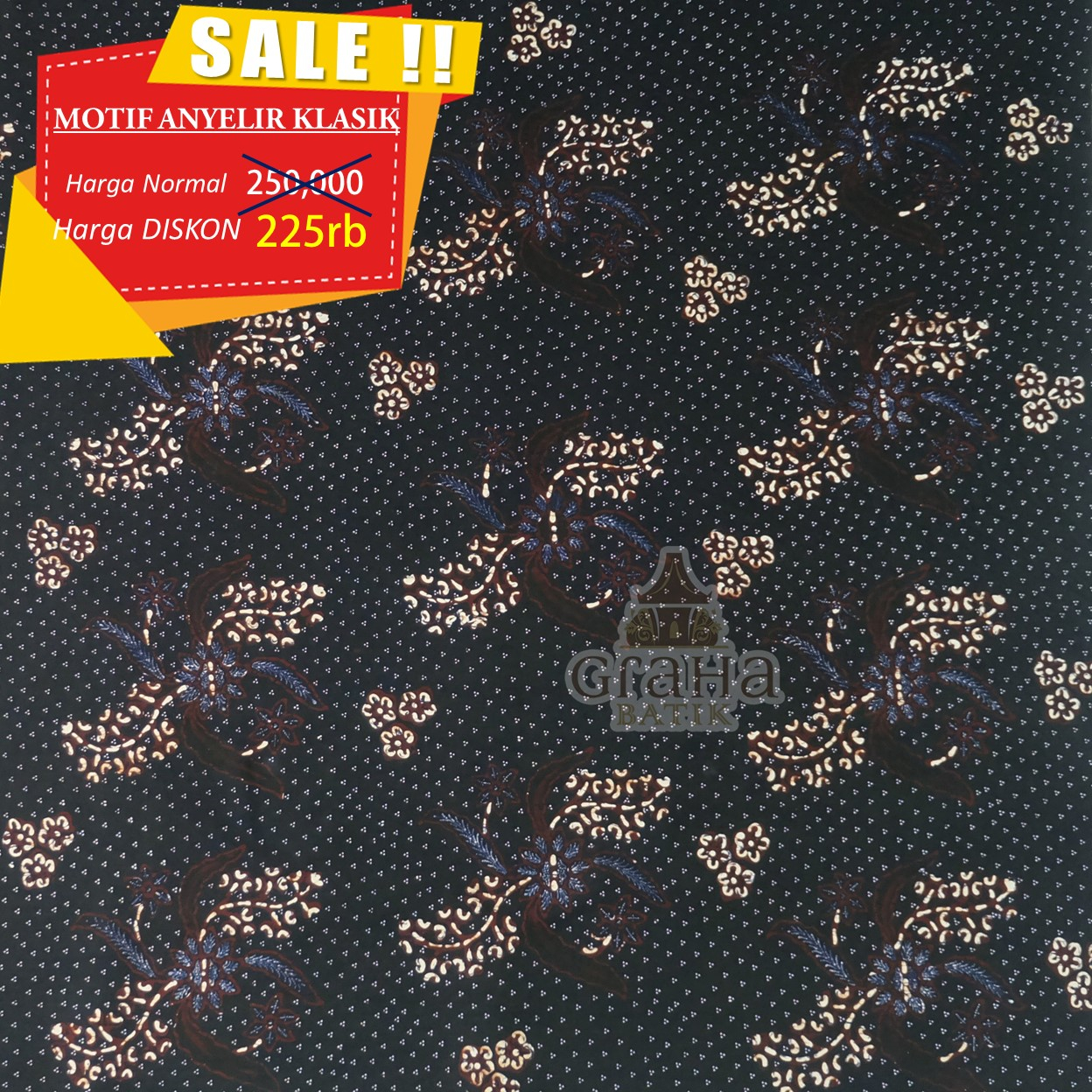 Jual KAIN BATIK TULIS BAKARAN ASLI PATI BAHAN KATUN PREMIUM ANYELIR ...