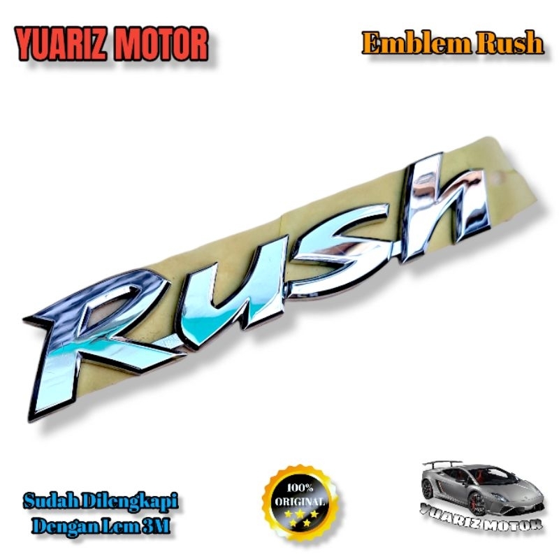 Jual Logo Emblem Bagasi Rush Original/Emblem Tulisan Rush Original ...