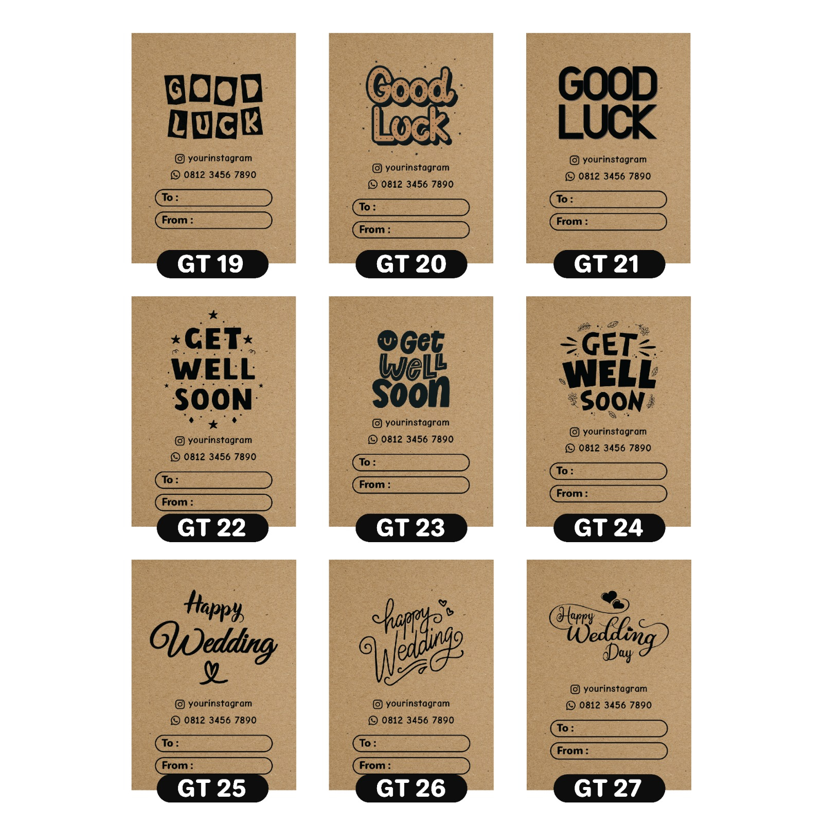 Jual Hang Tag Custom Ulang Tahun Kraft Paper 2 Sisi Happy Graduation ...