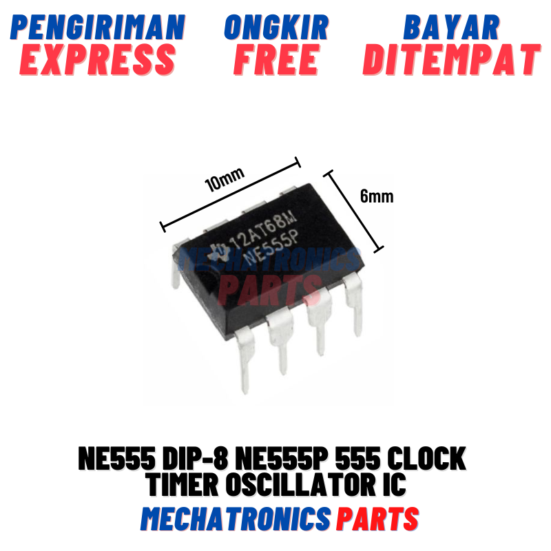 Jual Ne555 Dip 8 Ne555p 555 Clock Timer Oscillator Ic | Shopee Indonesia