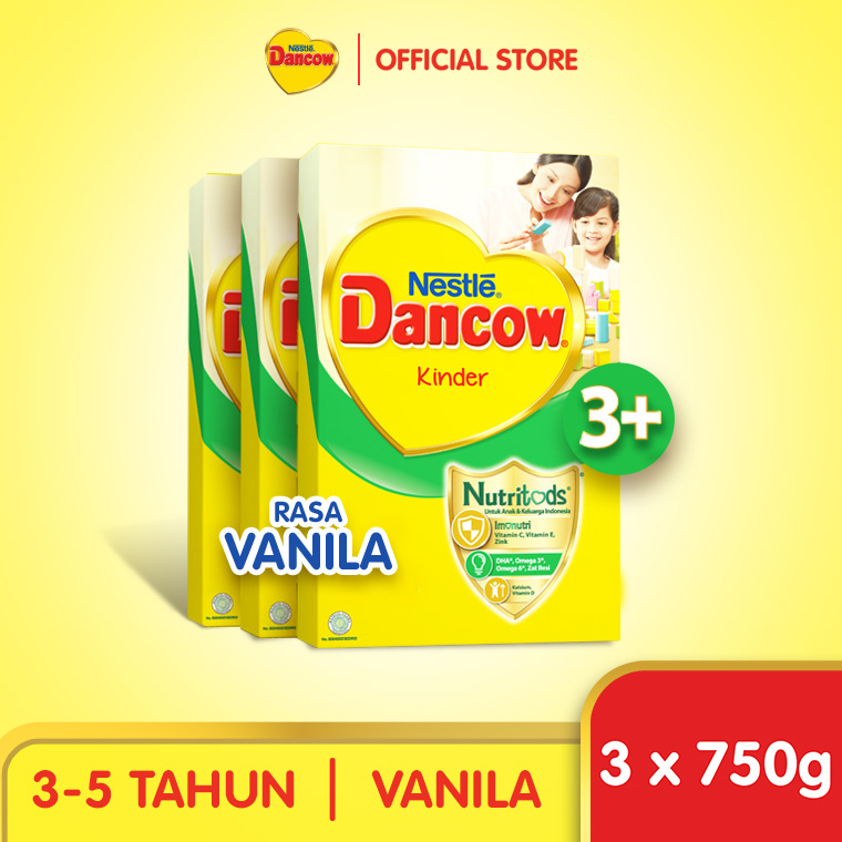 Jual Nestle Dancow 3+ dengan Nutritods Susu Pertumbuhan Rasa Vanila 3-5 ...