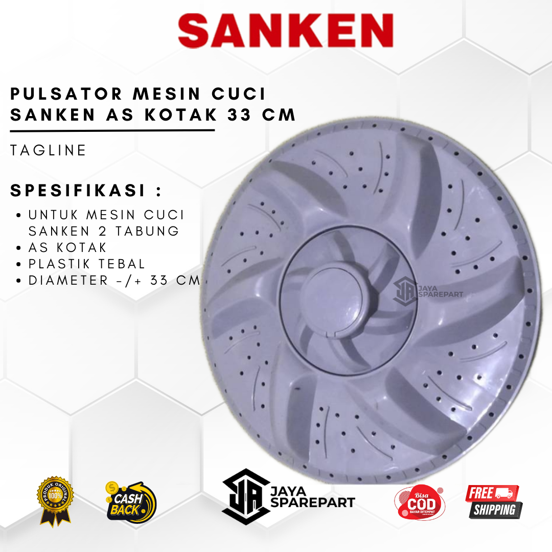 Jual PULSATOR MESIN CUCI SANKEN AS KOTAK 33 CM PULISATOR SANKEN | BALING BALING MESIN CUCI 2 ...