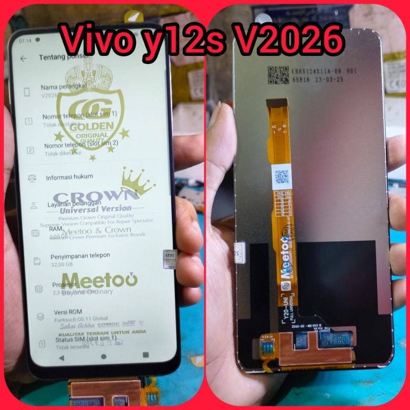 Jual Lcd Touchsreen Ts Fulset Vivo Y12s No Model V2026 | Shopee Indonesia