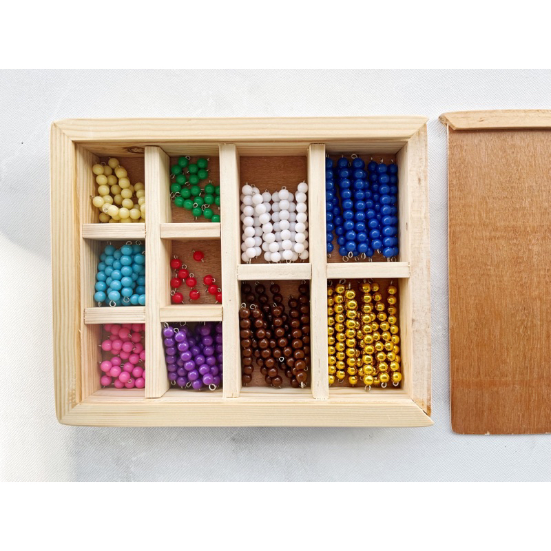 Jual LILOMILO Decanomial Beads 1-10 with Wooden Box/Math Beads Stair ...