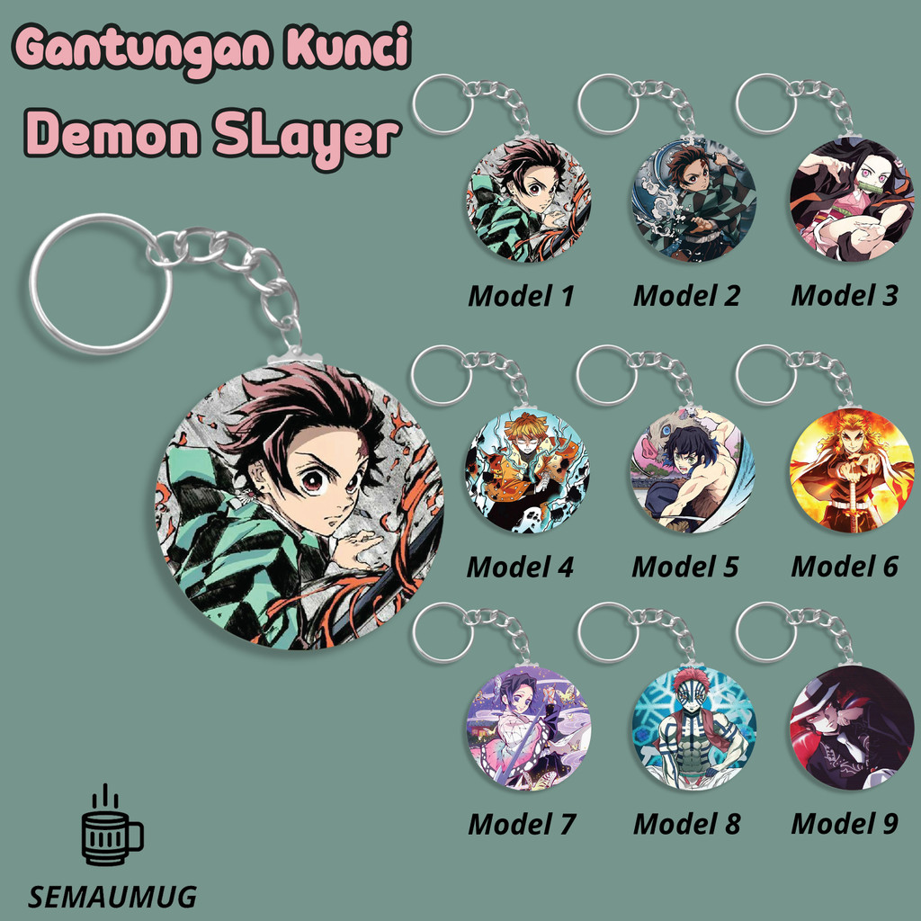 Jual GANTUNGAN KUNCI KIMETSU NO YAIBA TANJIRO NEZUKO KADO GANCI BULAT ...