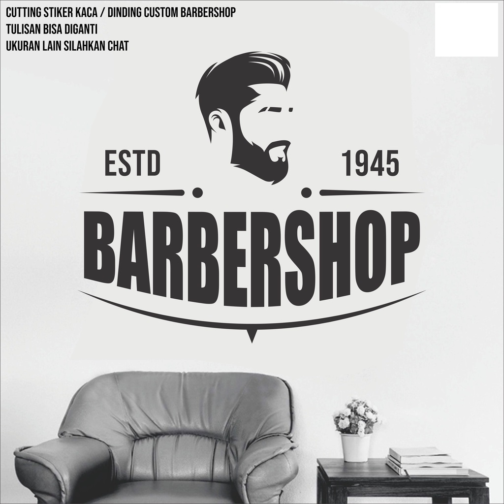 Jual Stiker Dinding Cutting Barbershop Potong Cukur Rambut Hiasan ...