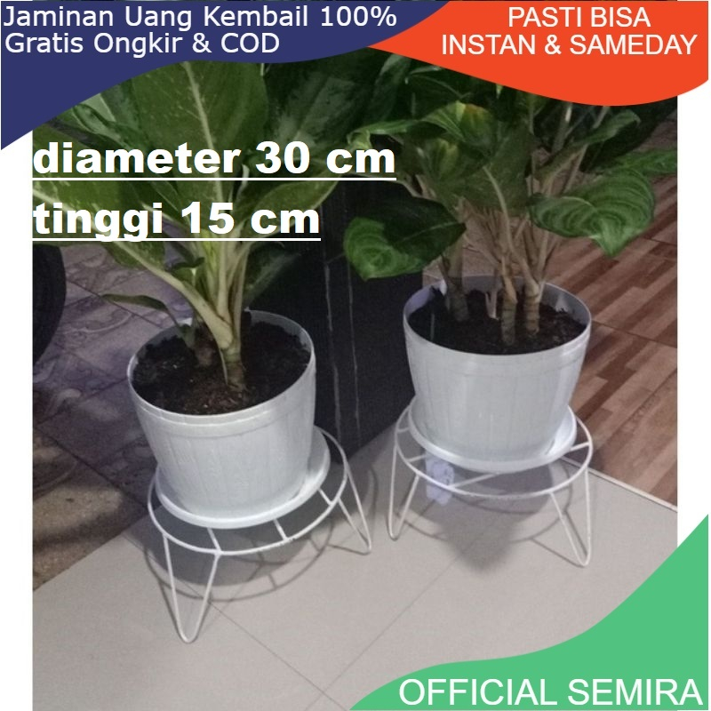 Jual POT BUNGA BESI / STANDING POT RAM JUMBO DIAMETER 30CM TINGGI 15CM ...