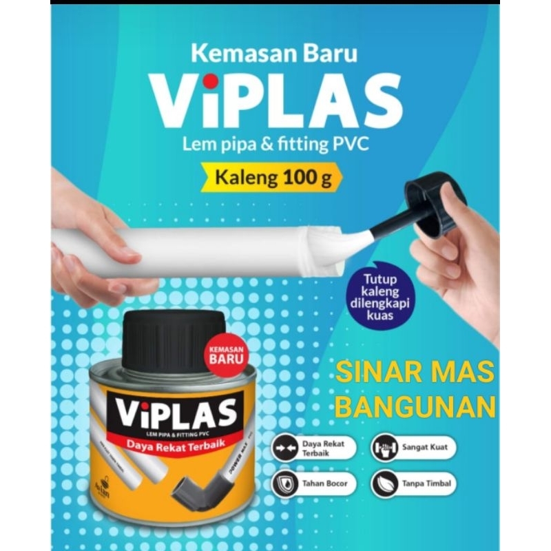 Jual Viplas lem PVC 100 gr,lem PVC viplas 100gr,lem pipa 100 gr viplas ...