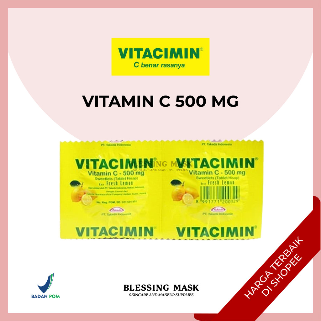 Jual Vitacimin Vitamin C 500mg | 1strip isi 2 tablet | Shopee Indonesia