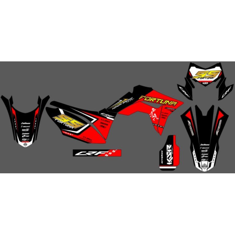 Jual Decals stiker crf 150L merah hitam full castum full body desain ...