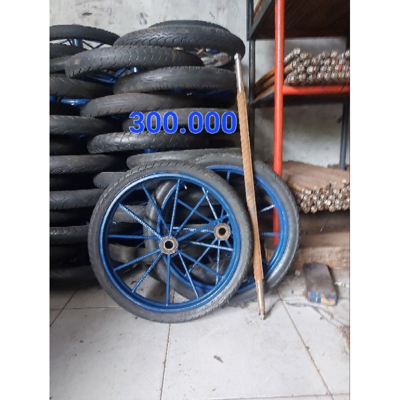 Jual Roda Gerobak Ring 17 Jari 6 kecil ( satu pasang ) | Shopee Indonesia