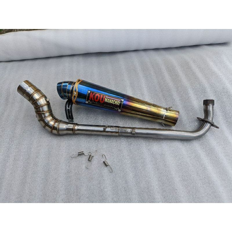 Jual Open pipe Canister kou mahachai big elbow for Xrm 100/110/115 Wave ...