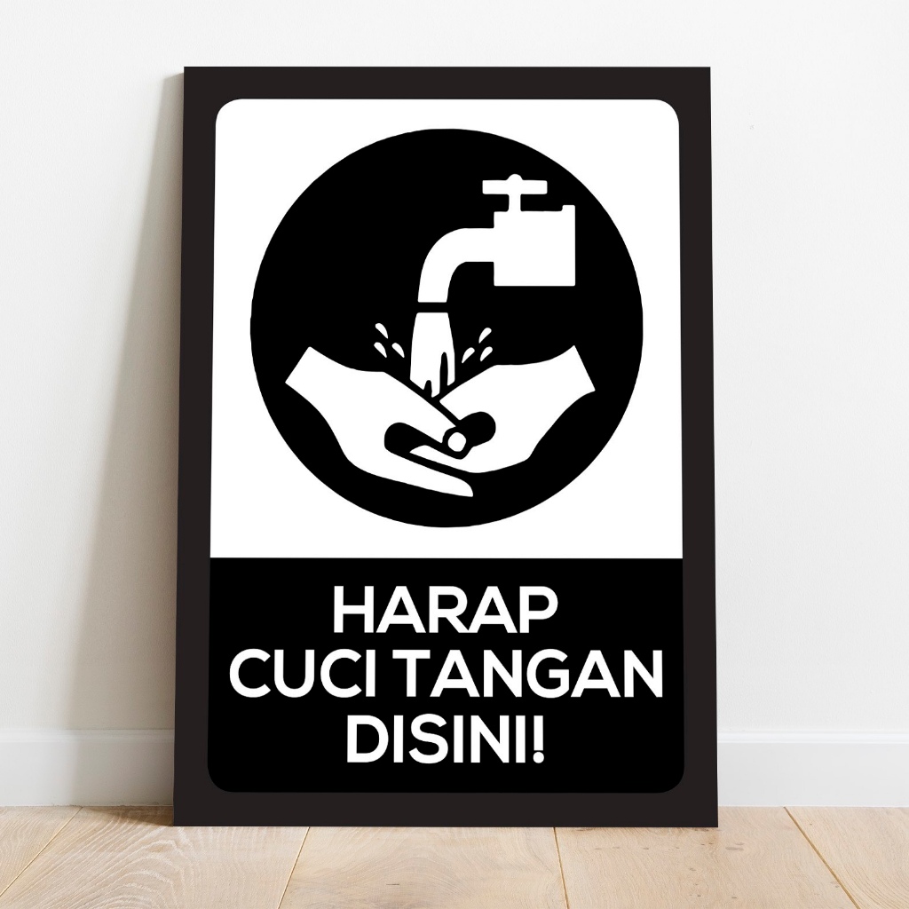 Jual Poster Kayu MDF Harap Cuci Tangan DIsini Custom Desain Murah ...