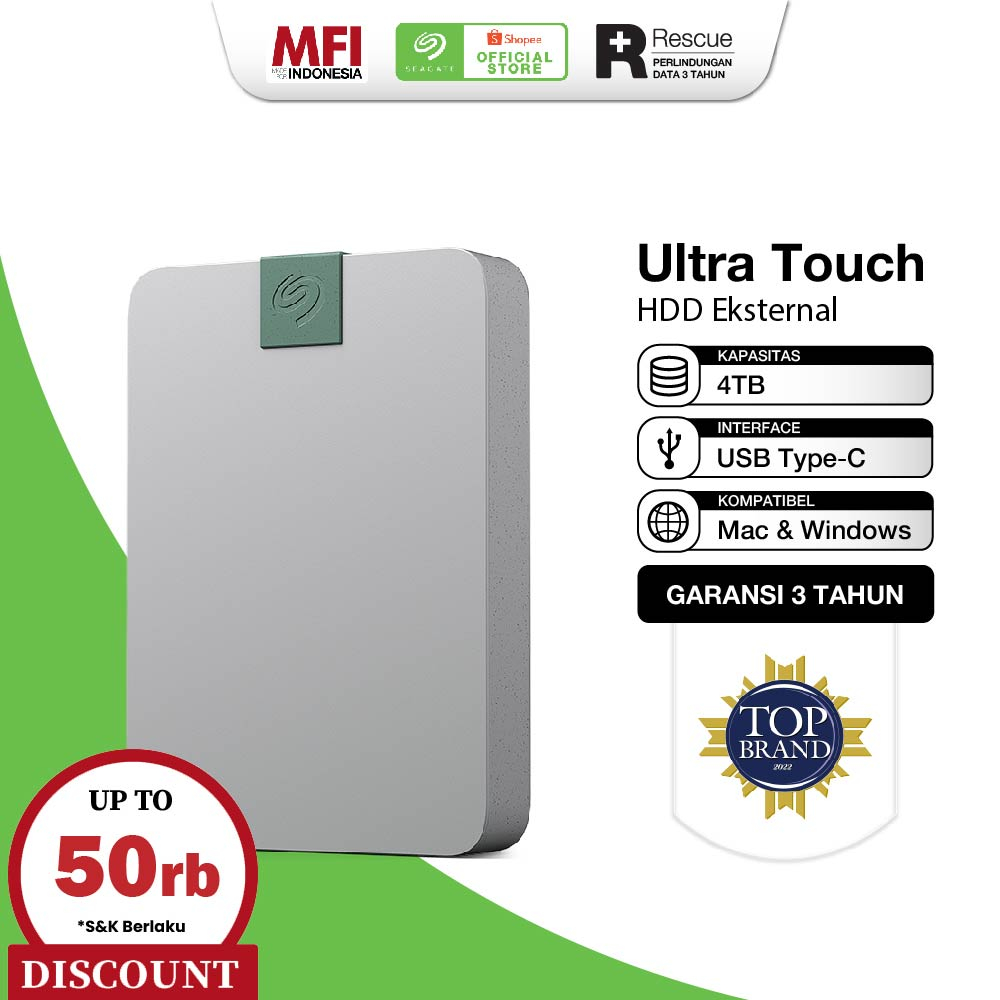 Jual Seagate Ultra Touch HDD / Hardisk Eksternal 4TB USB-C | Shopee ...
