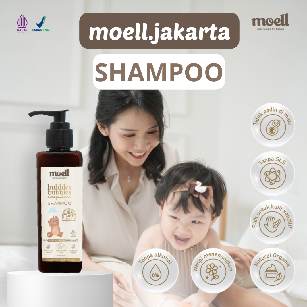 Jual Moell Shampo Sampo Penyubur Rambut Bayi Anak Dewasa Organic ...