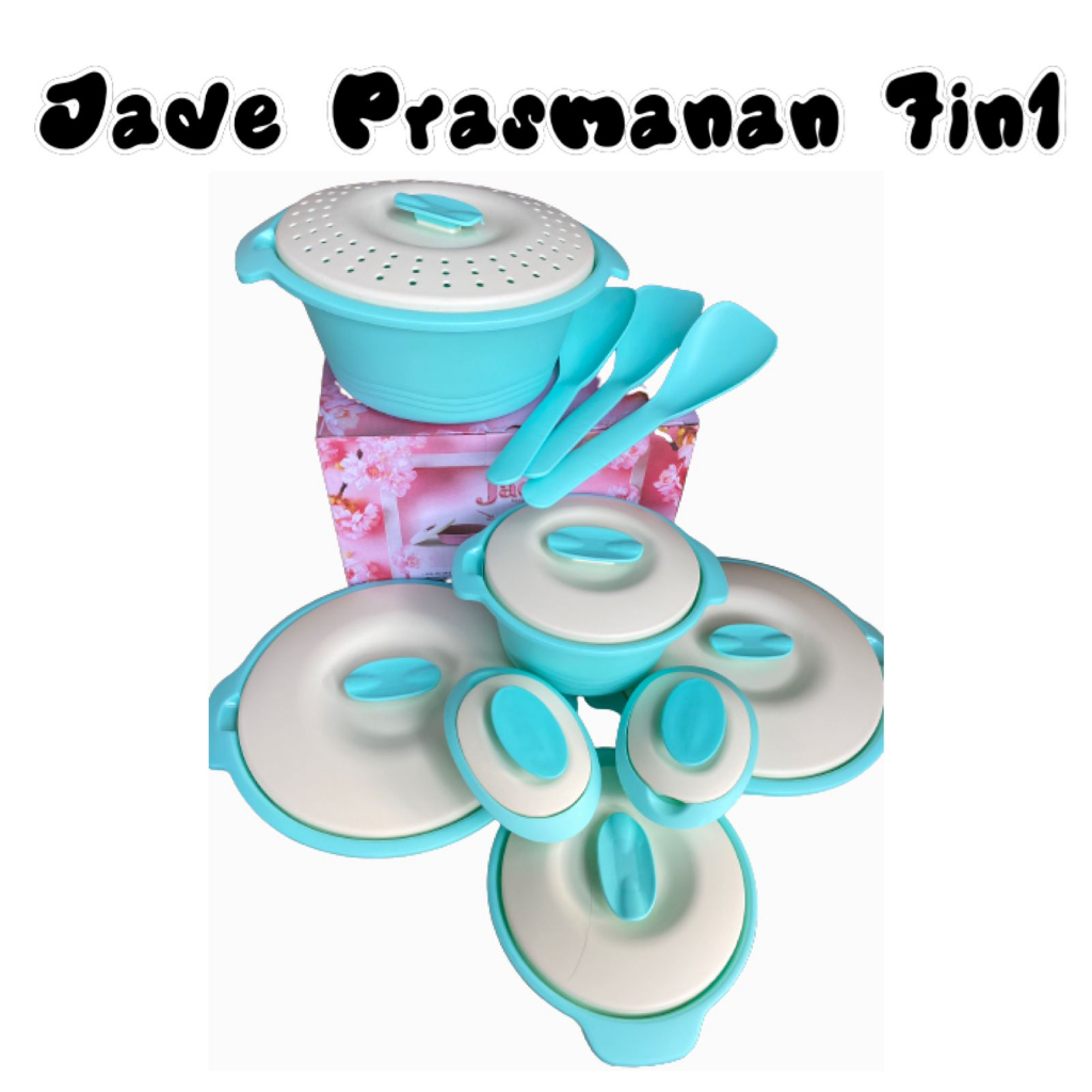 Jual (1A.2) Jade Prasmanan Set 7 Pcs / Wadah Tempat Makanan Plastik ...