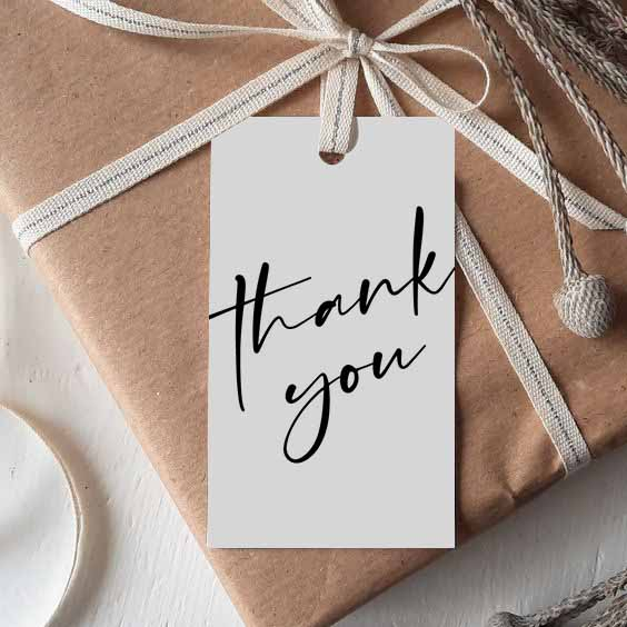Jual [ECERAN / PER PCS ] HANG TAG THANK YOU MINIMALIS SIMPLE / GIFT TAG ...