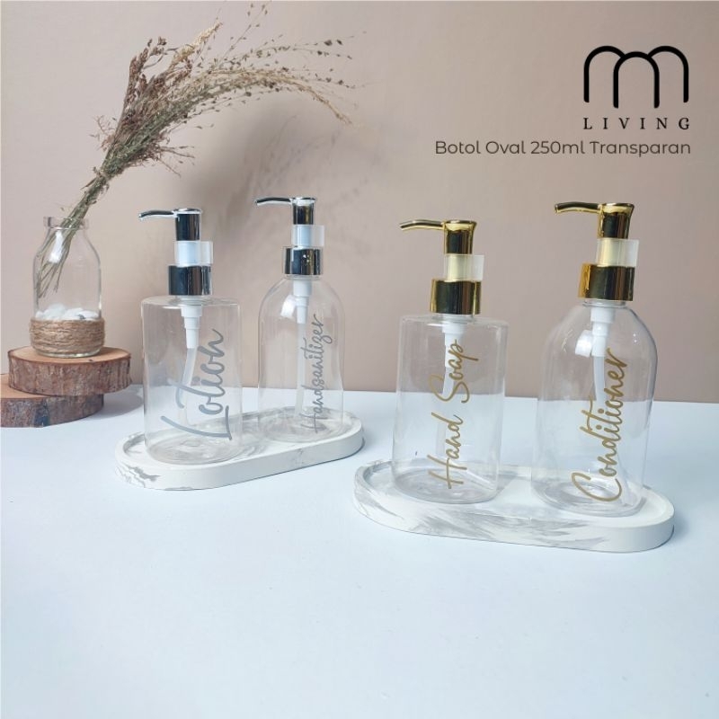 Jual Botol Sabun Aesthetic 250ml Transparan Luxury | Shopee Indonesia