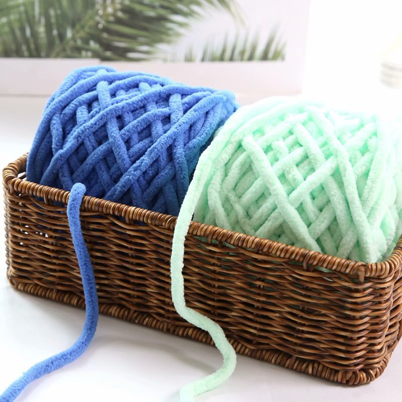 Jual 1-64 Benang Rajut Import Chenille Ice Stripe - Chunky Yarn 1ply ...