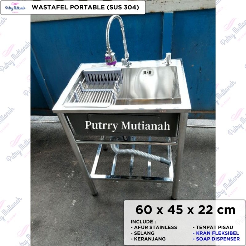 Jual PROMO wastafel portable uk 52*43cm kitchen sink termurah bak cuci ...