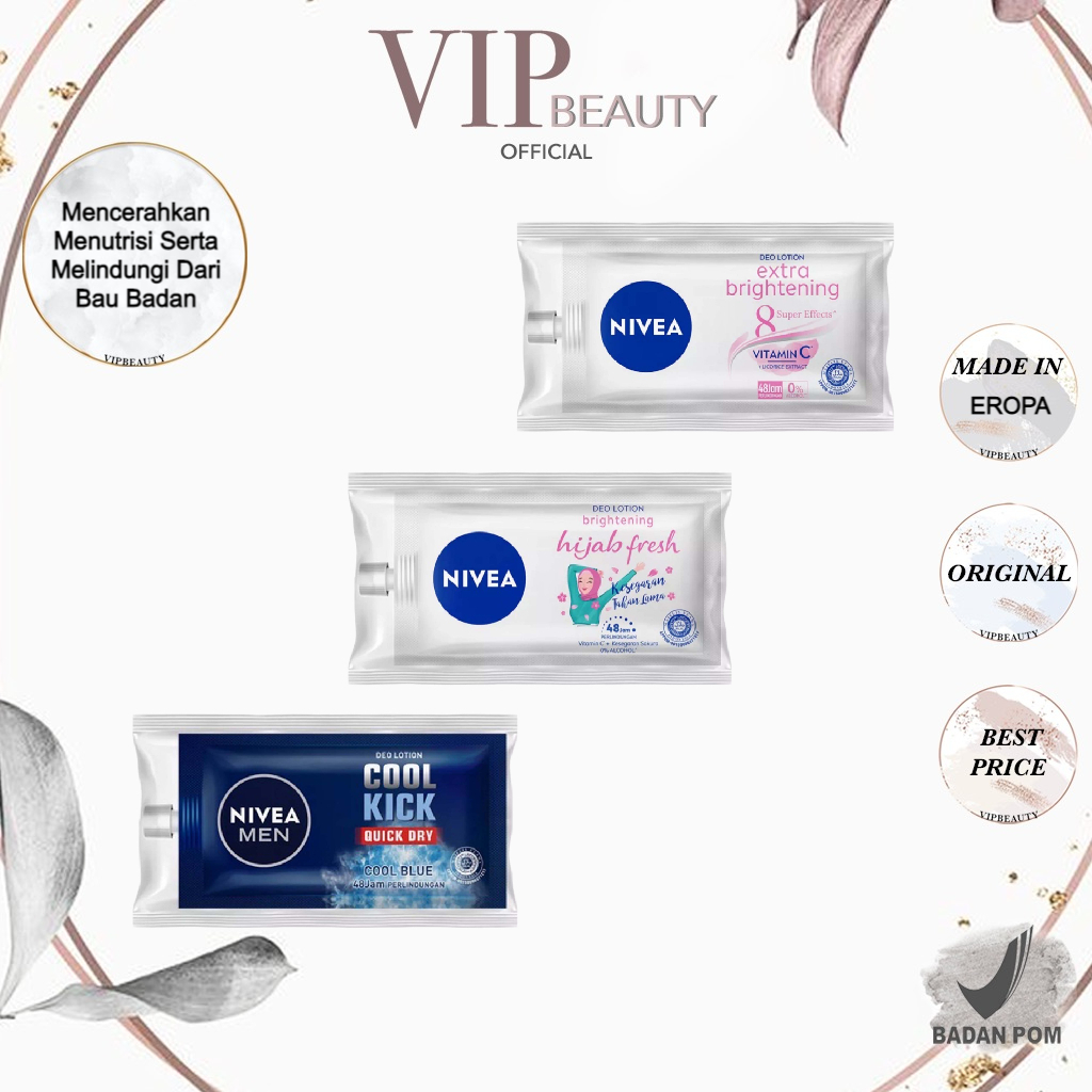Jual NIVEA Deodorant Deo Lotion Sachet 9ml - Men Ice Cool | Hijab Fresh ...