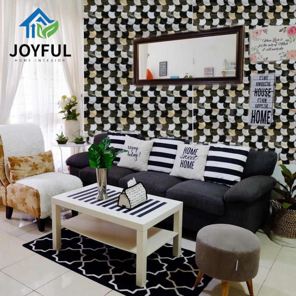 Jual Joyful Home Interior - NEW!! Wallpaper Sticker Mosaic 3D 30CM X 30CM • High Quality ...