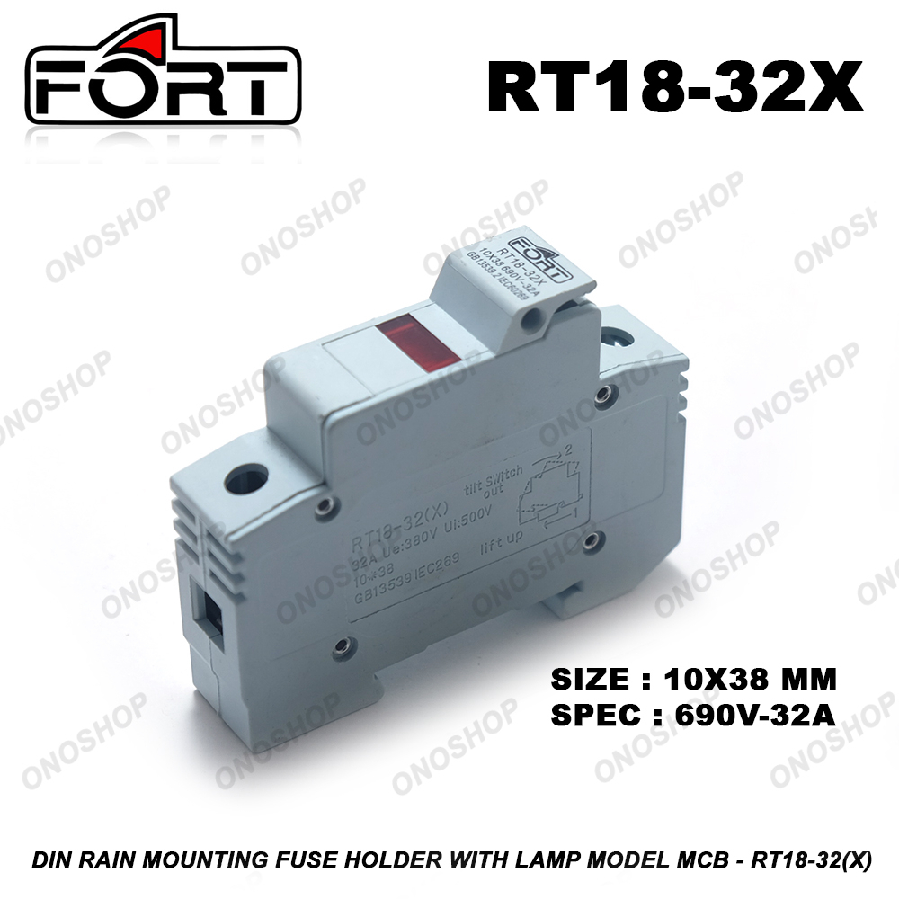 Jual Din Rain Mounting Fuse Holder with Lamp Model MCB - RT18-32(X ...