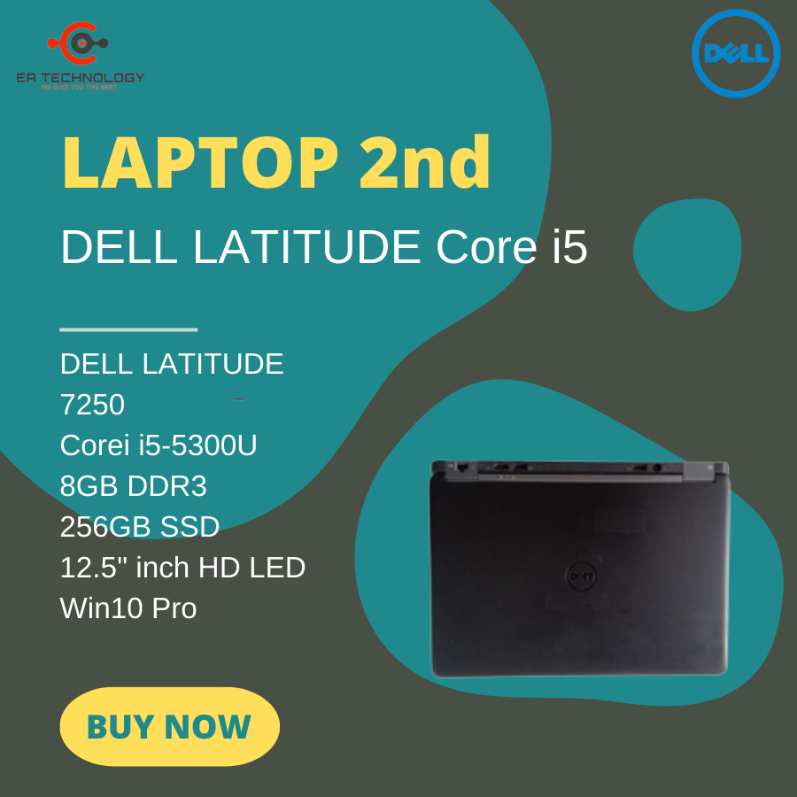 Jual DELL LATITUDE 7250 Intel Core i5-5300U 8GB DDR3 256GBSSD 12.5 inch ...