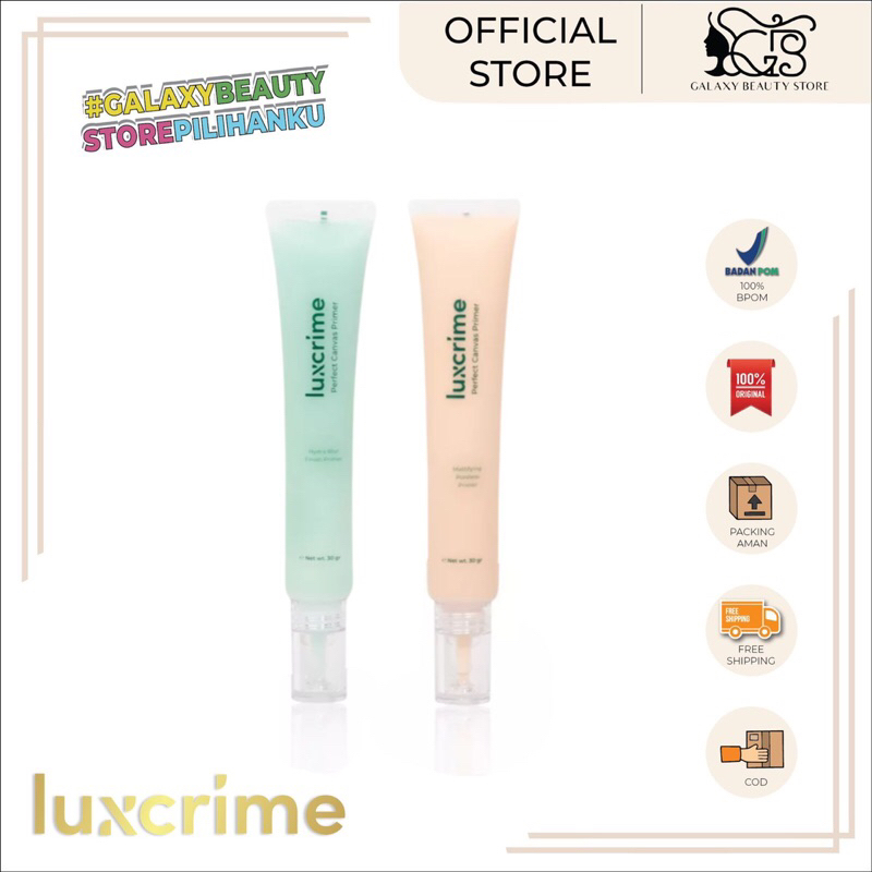 Jual LUXCRIME PERFECT CANVAS MATTIFYING PORELESS PRIMER / HYDRO BLUR ...