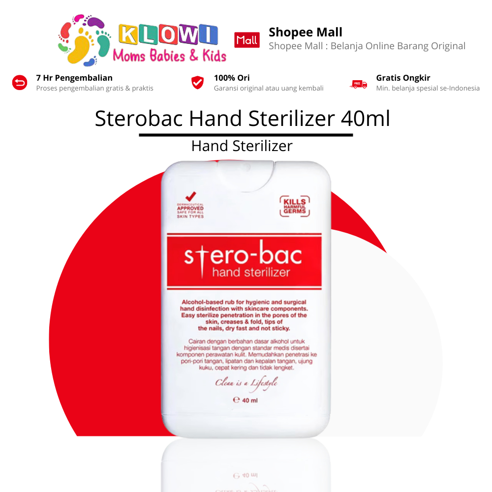 Jual Sterobac Hand Sterilizer 40Ml Tidak Lengket | Shopee Indonesia