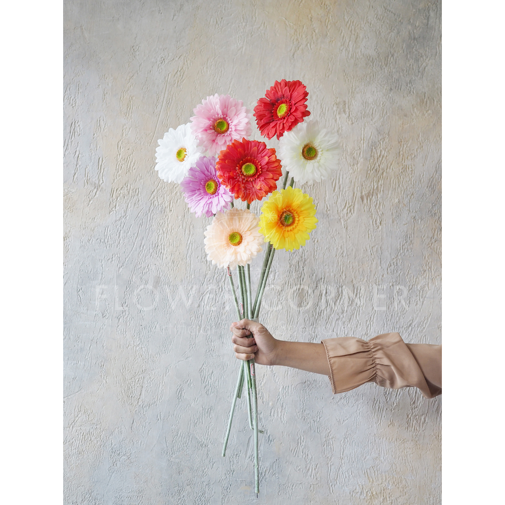 Jual Bunga Artificial Gerbera Sunflower 1 Tangkai Panjang (B23113 ...