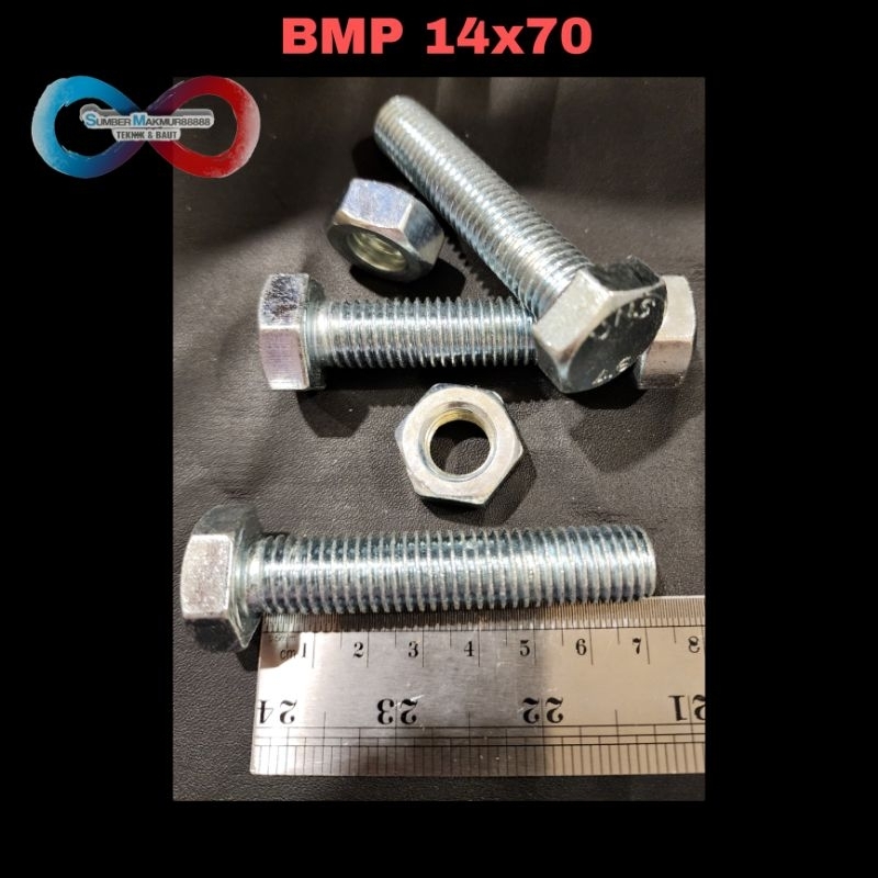 Jual Baut Mur Putih / Bmp m 14 x 70 | Shopee Indonesia