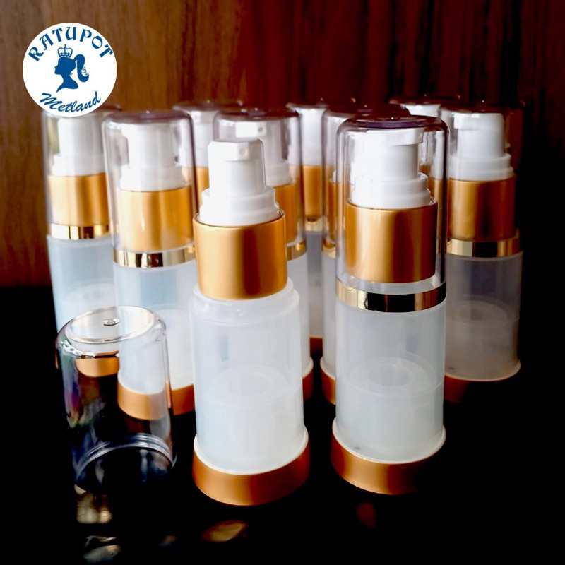 Jual botol 15 ml airless gold | Shopee Indonesia